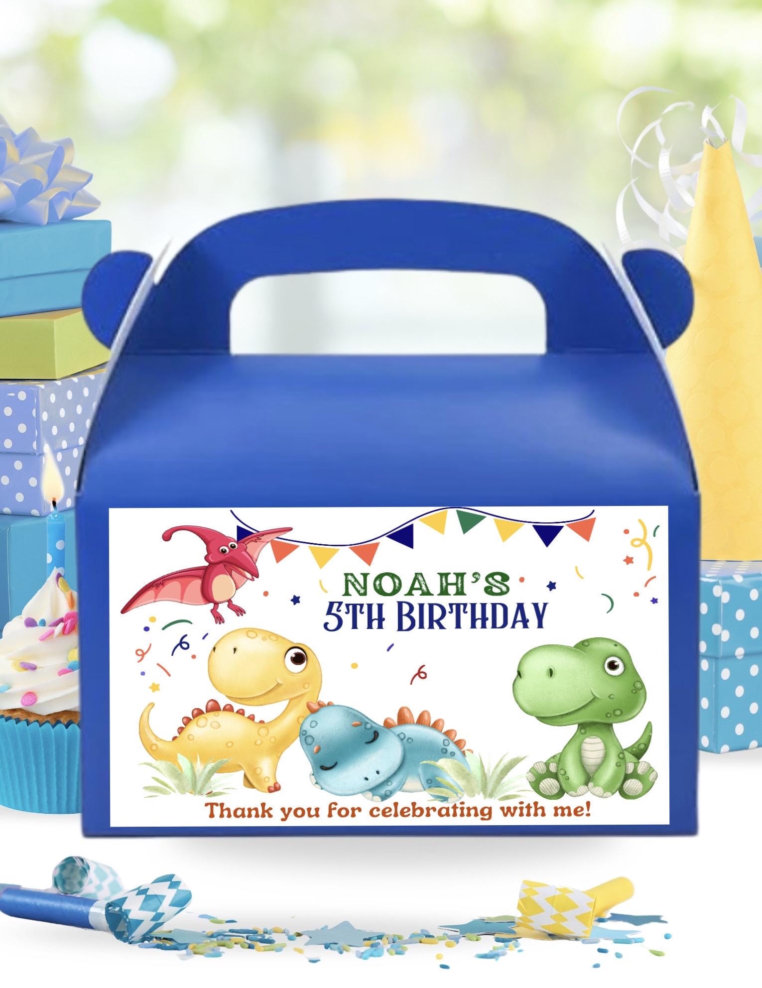 Dinosaur Birthday Labels Favors, Dinosaur Birthday Labels Boxes ...
