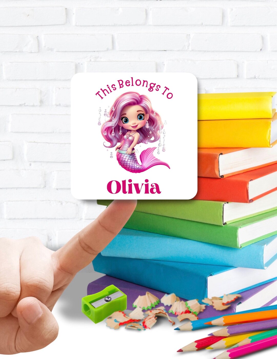 Mermaid School Labels, Daycare Labels, School Supply Labels, Daycare ...