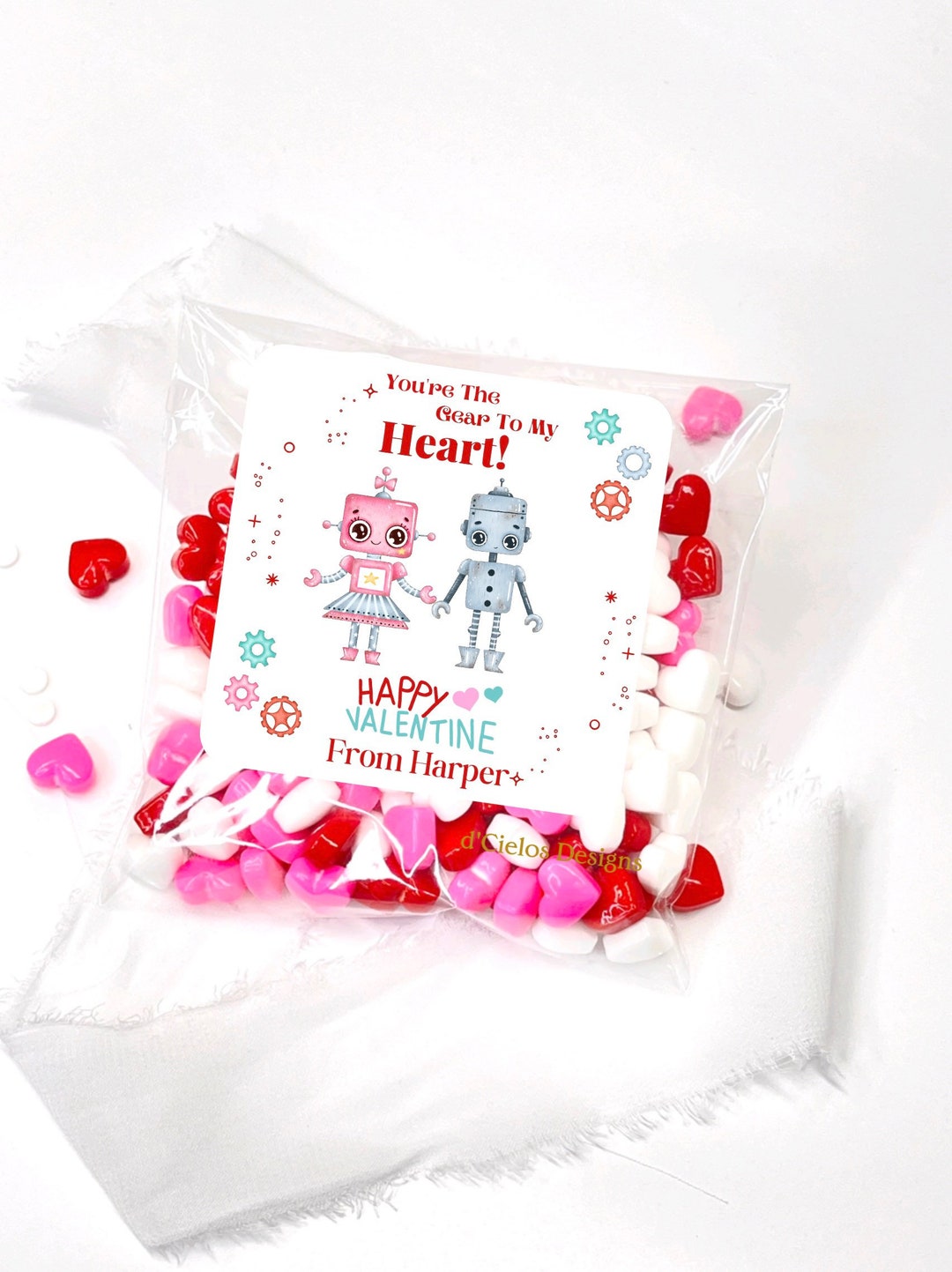 Valentine Labels, Kids Valentine Labels, Personalized Valentine Label ...