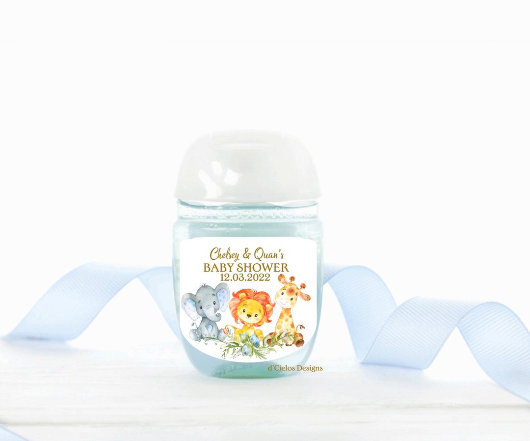 Safari Baby Shower, Quarantine Baby Shower Labels, Drive by Baby Shower ...
