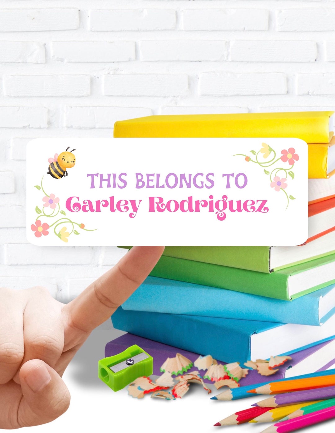 Bee Kids Labels, Flower Daycare Labels, School Supply Labels, Daycare ...