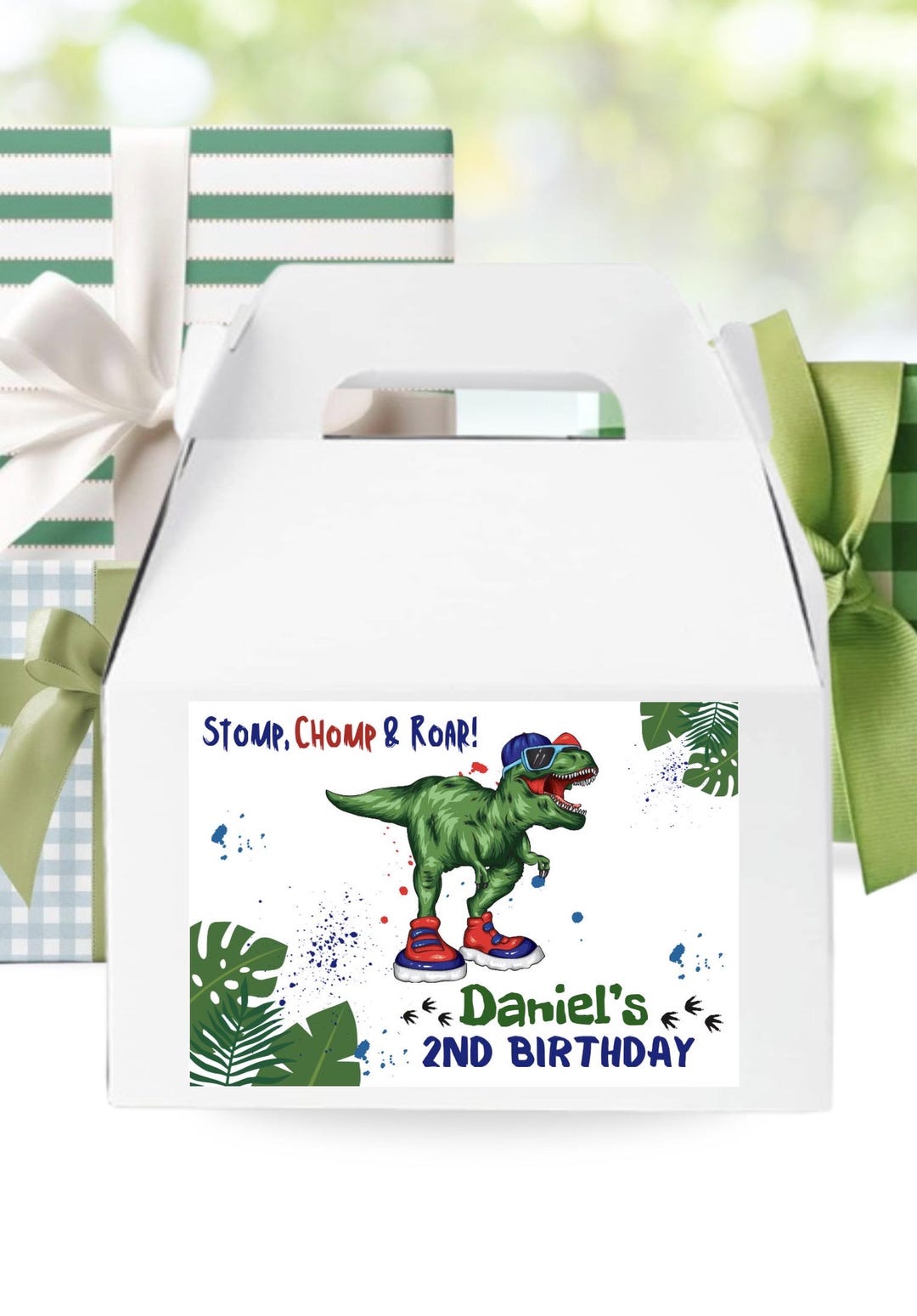 Dinosaur Birthday Labels, Dinosaur Birthday Boxes Labels, Dinosaur ...