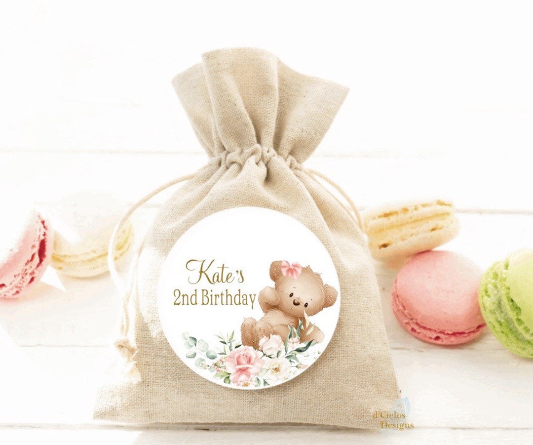 Teddy Bear Birthday Labels, Teddy Bear Baby Shower Labels, Teddy Bear ...
