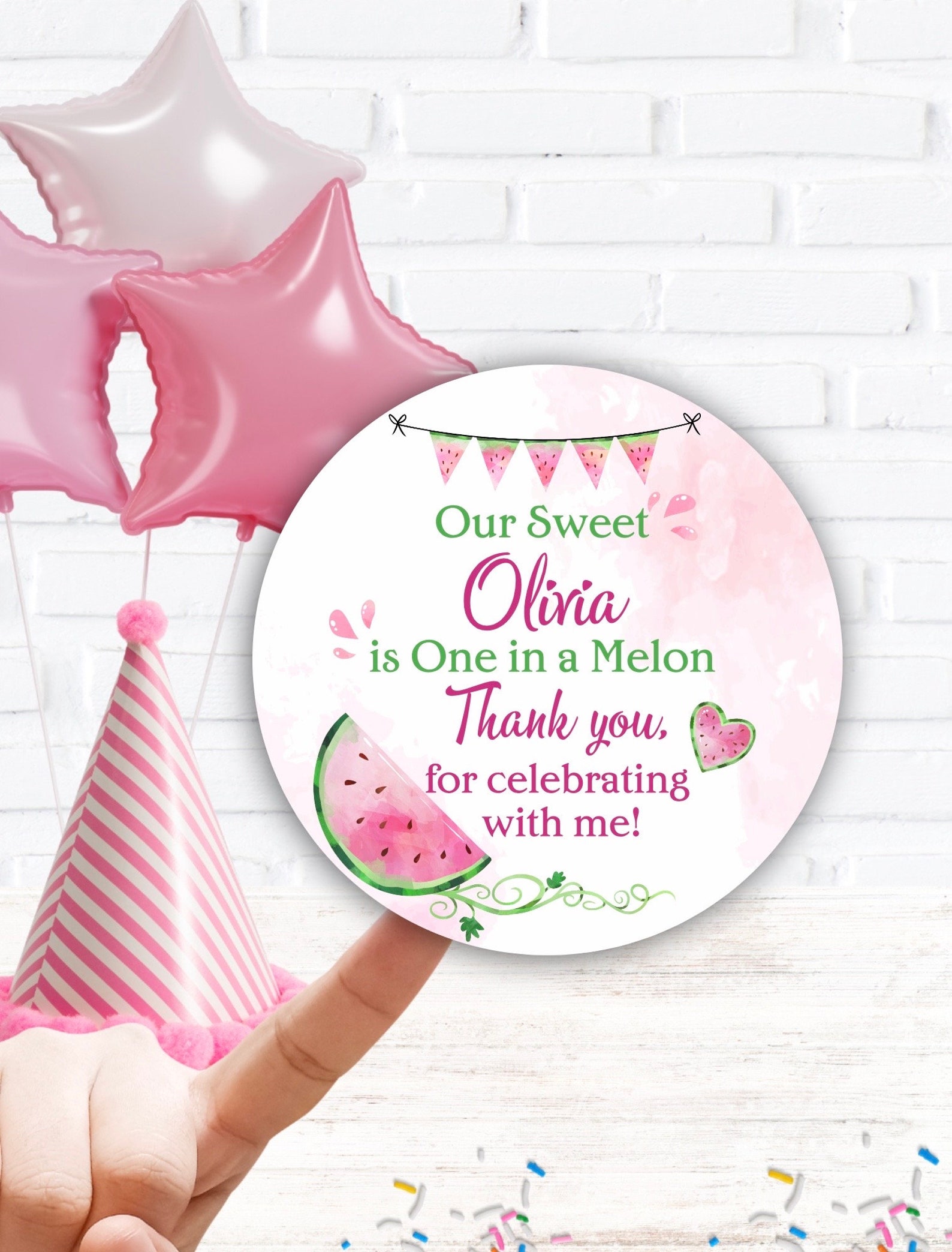 Watermelon Birthday Labels, Watermelon Baby Shower Labels, Watermelon ...