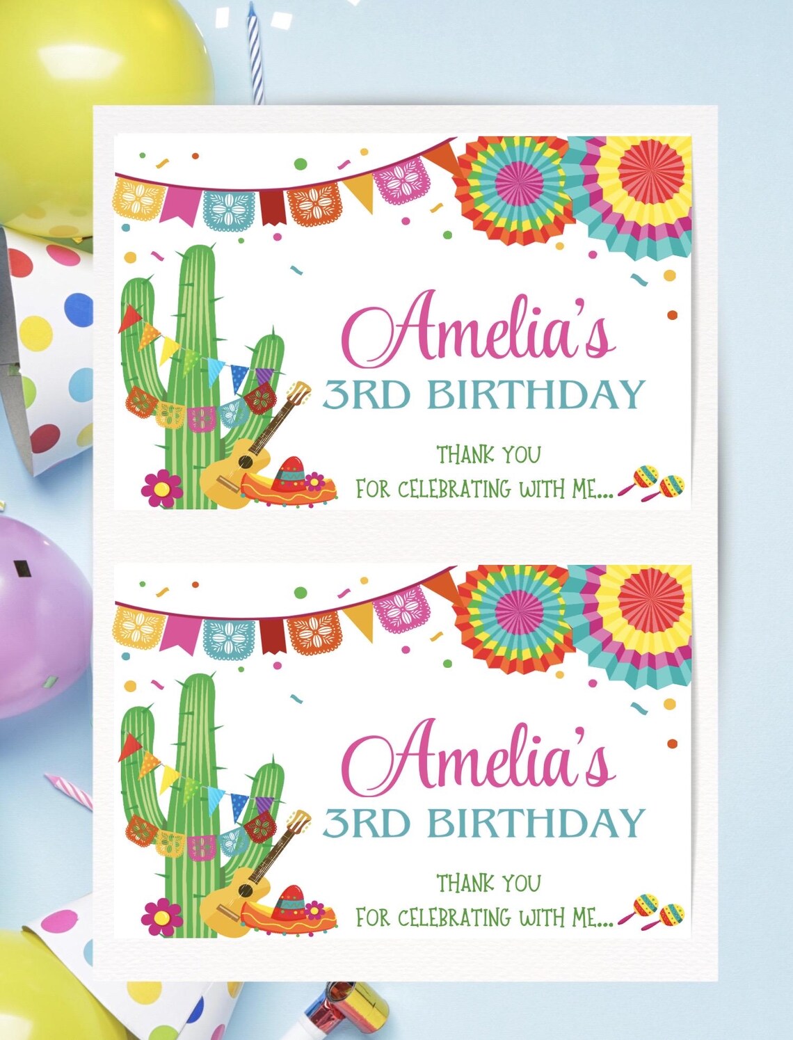 Fiesta Birthday Labels, Fiesta Favors Sticker, Fiesta Party Labels ...