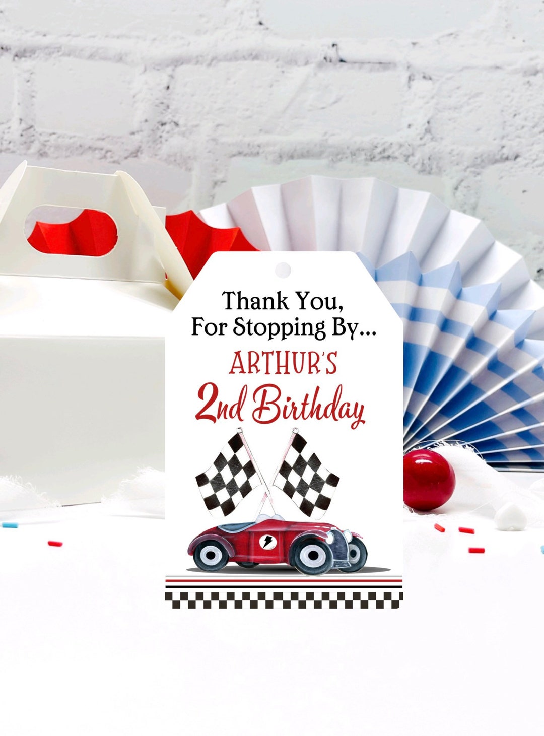 Racing Car Favors Tags, Car’s Birthday Tags, Car’s Favors Tags, Racing ...