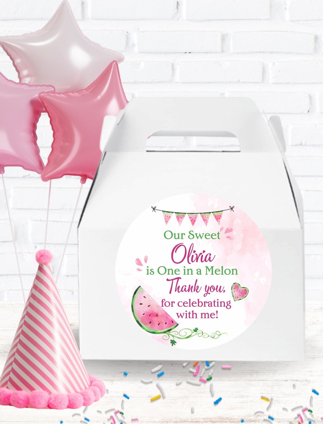 Watermelon Birthday Labels, Watermelon Baby Shower Labels, Watermelon ...