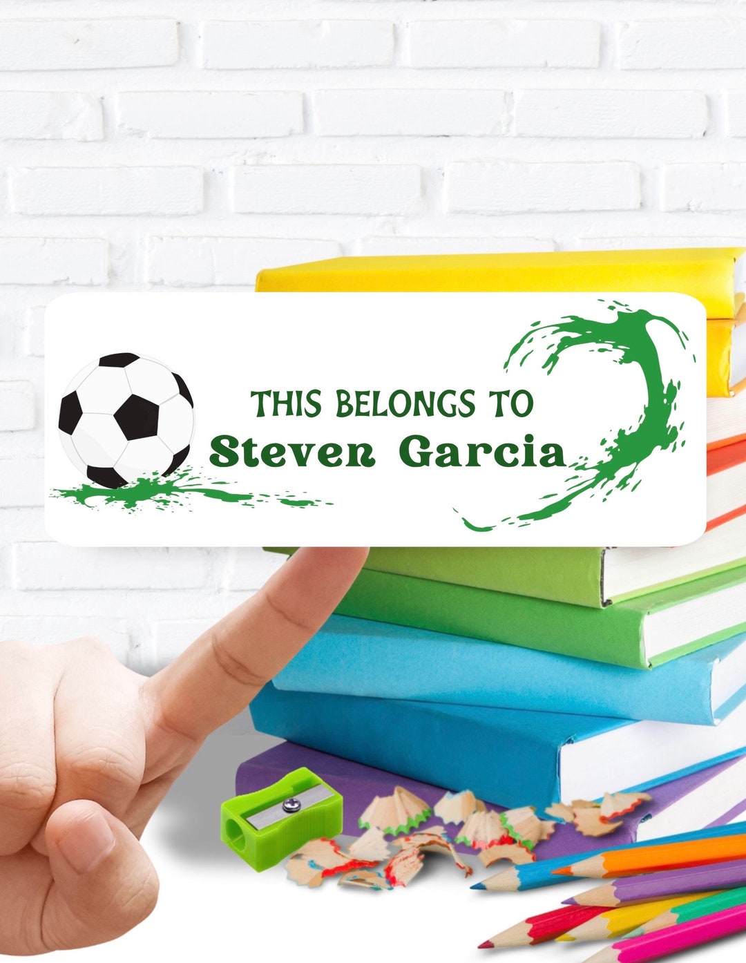 Personalized Soccer Name Labels for Kids – Sports Daycare Stickers ...