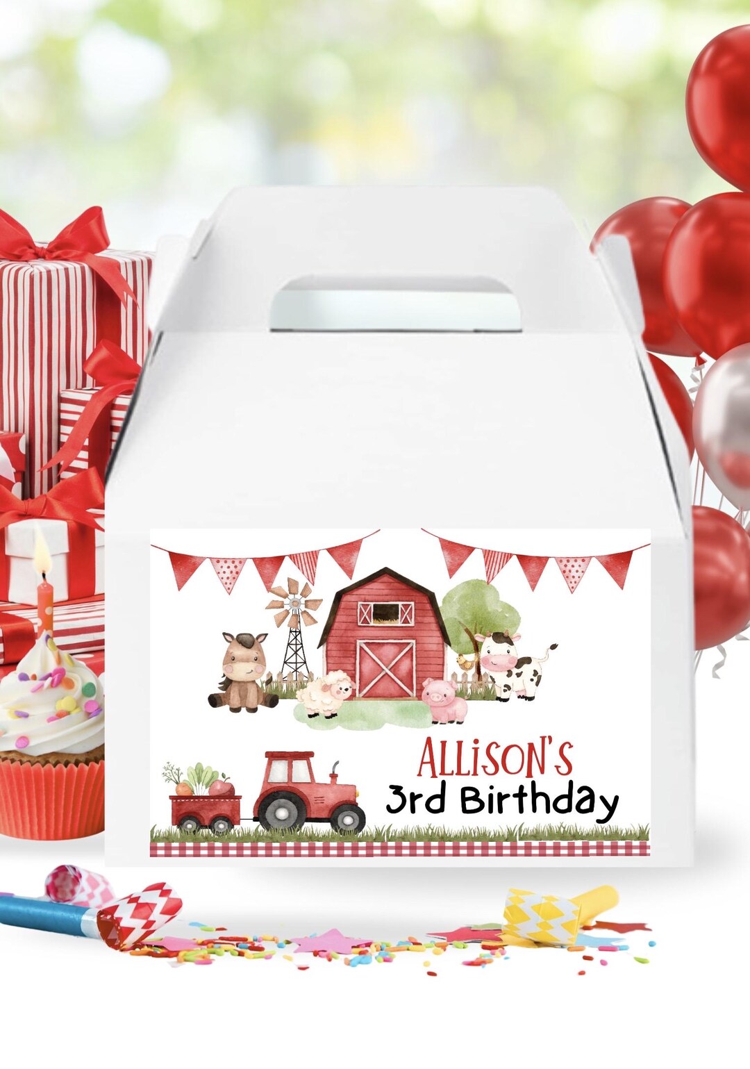 Farm Animals Labels Tags, Pink Farm Thank You Labels, Farm Animals ...