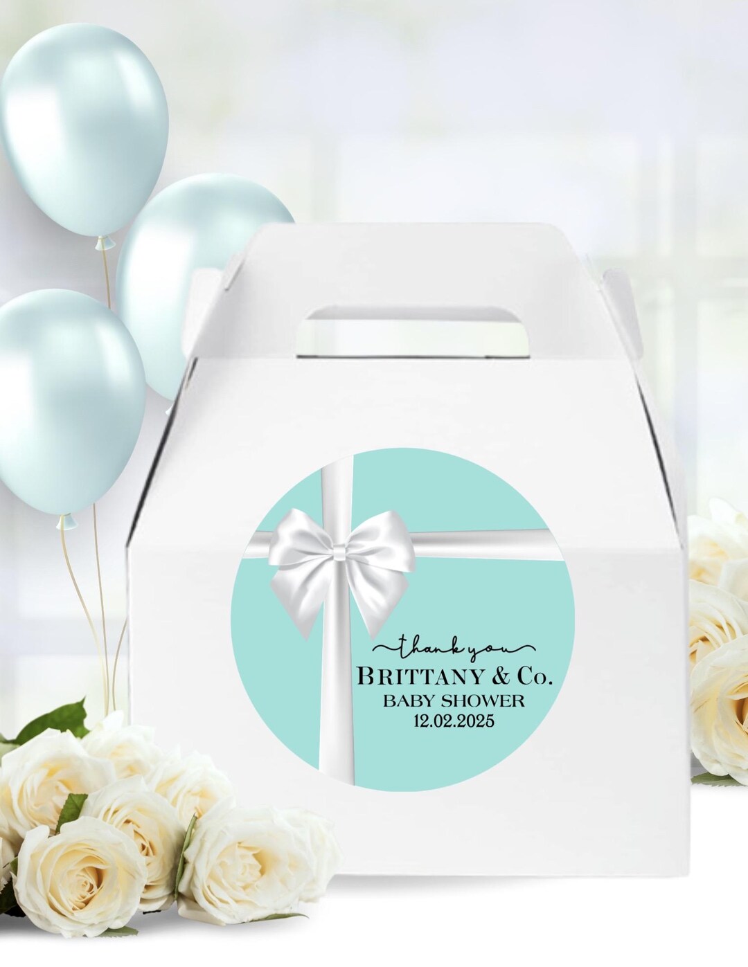 Baby & Co. Shower Labels, Tiffany Baby Shower Labels, Tiffany Baby ...