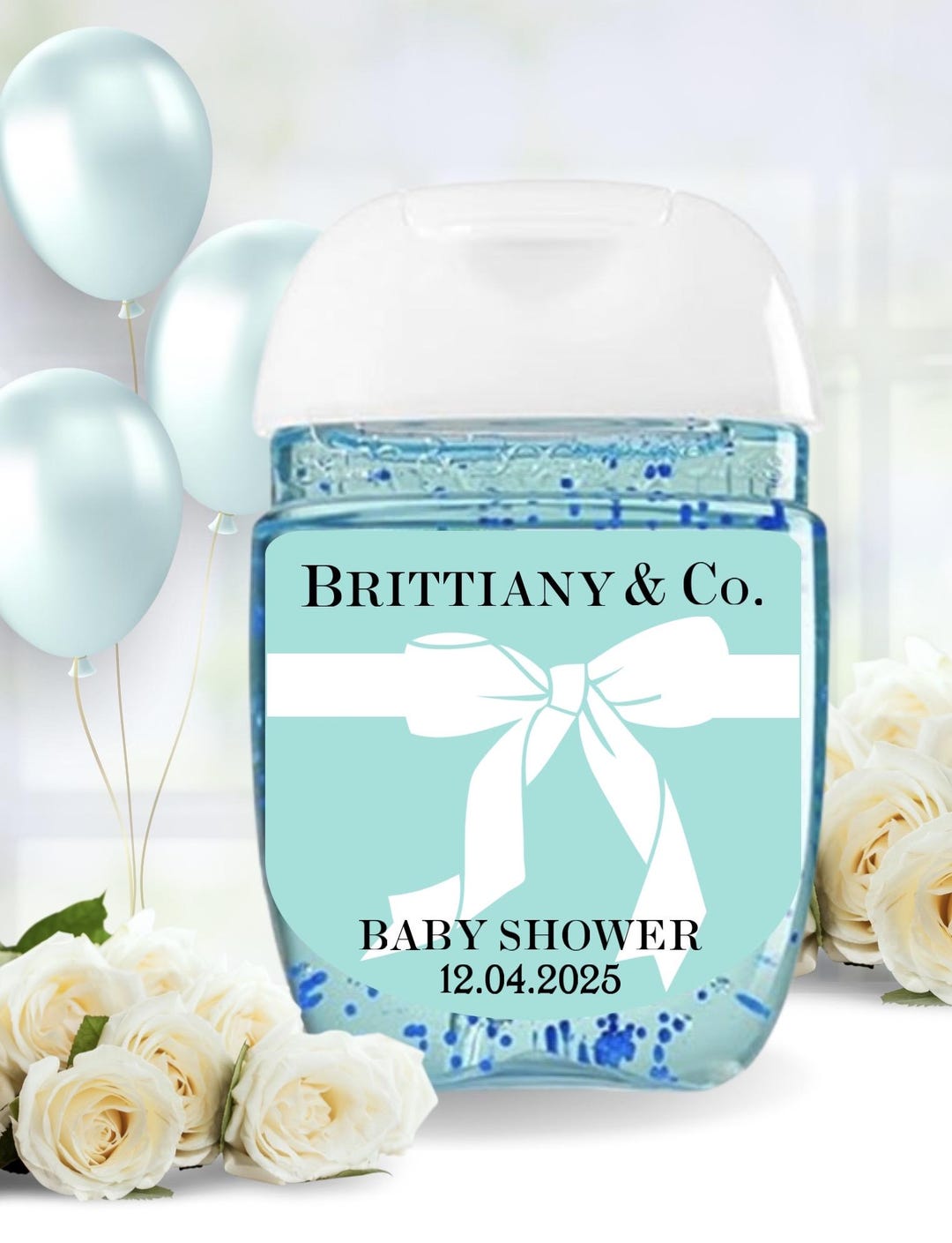Baby & Co. Shower Sanitizer Labels, Tiffany Baby Shower Labels, Tiffany ...