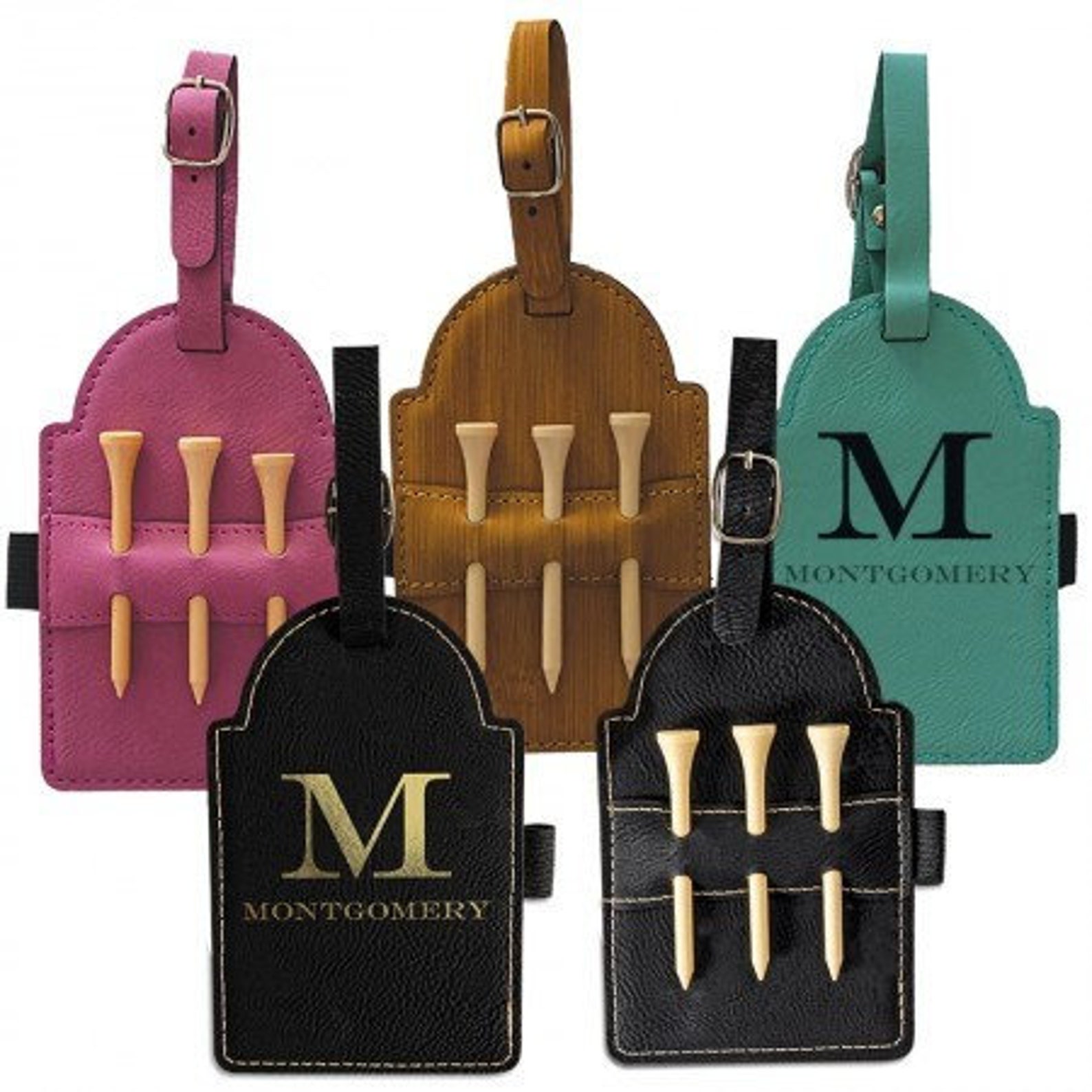 Golf Bag Tag With Golf Tees Personalized Golf Tag Gift for - Etsy