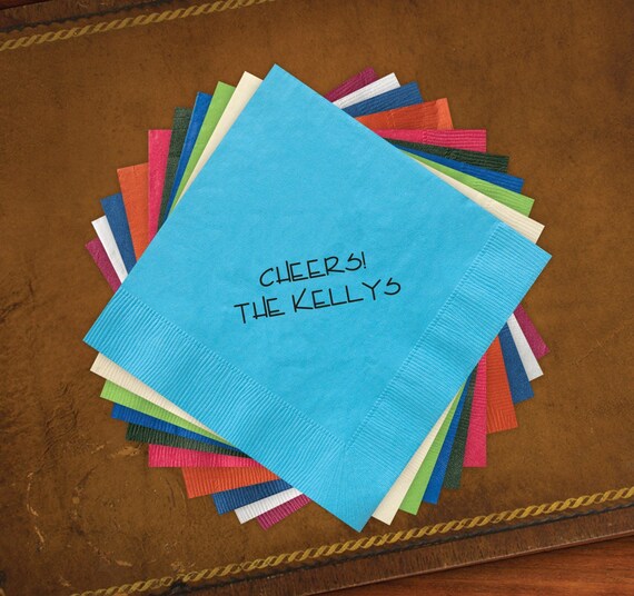 Custom Cocktail Napkins Personalized Napkins Wedding - Etsy