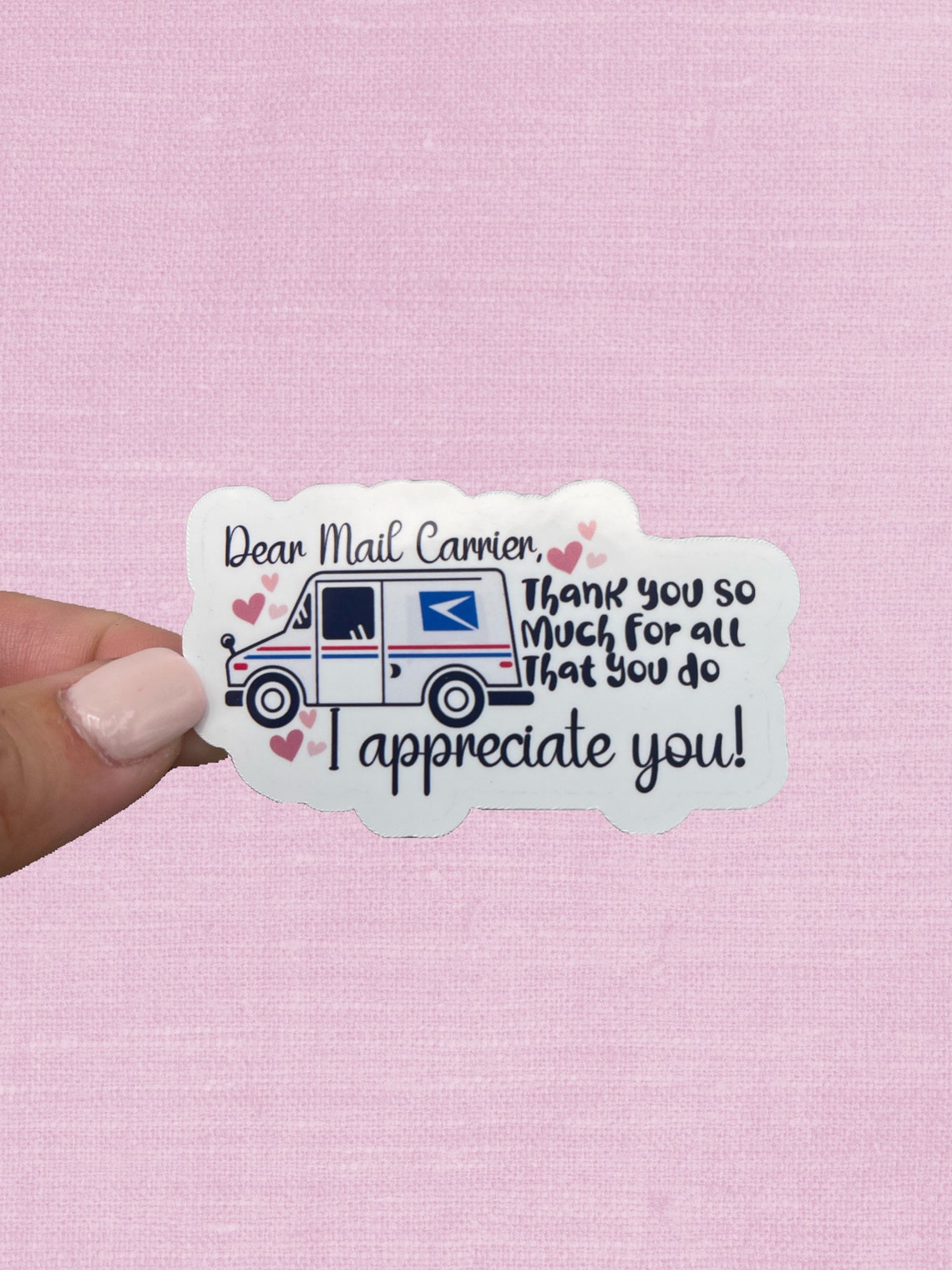 Thank You Mail Carrier Sticker - Etsy