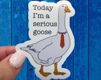 3”x3” Silly Goose in Session Serious Goose in IEP Sticker - Etsy