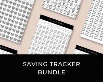 Savings Tracker Printable Savings Challenge Bundle Money Saving ...
