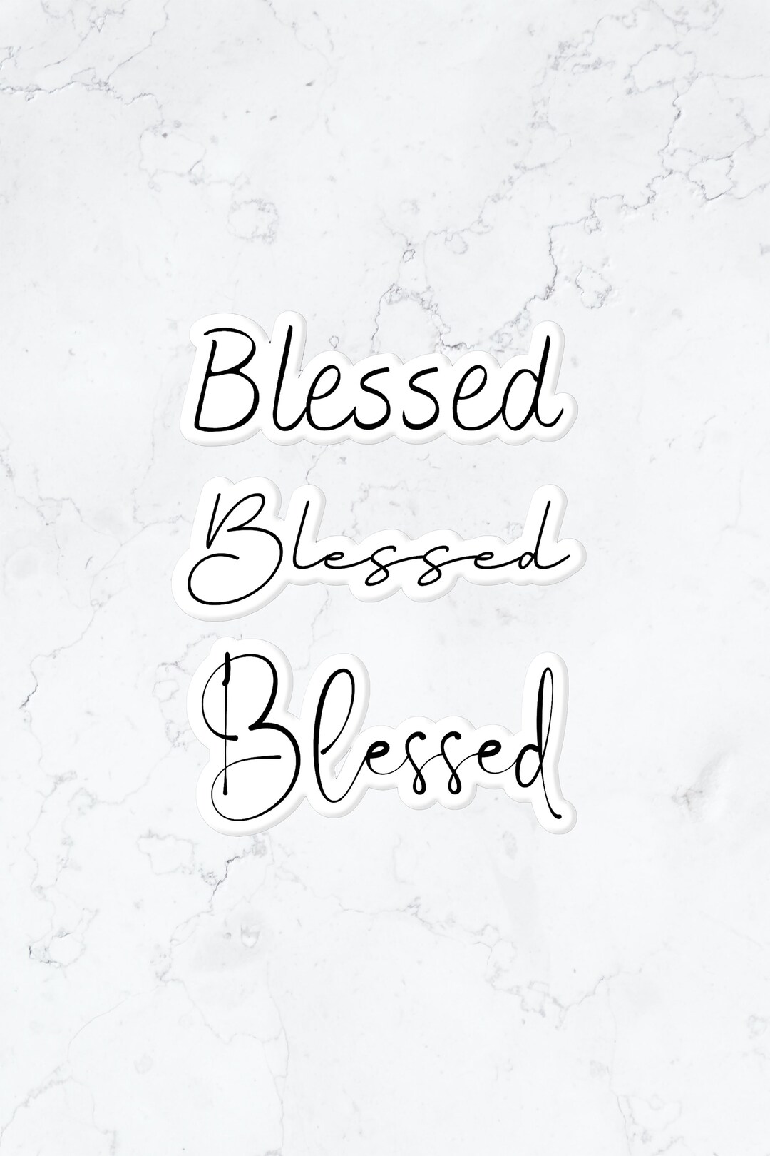 Blessed Sticker | Waterproof Vinyl Decal - Etsy
