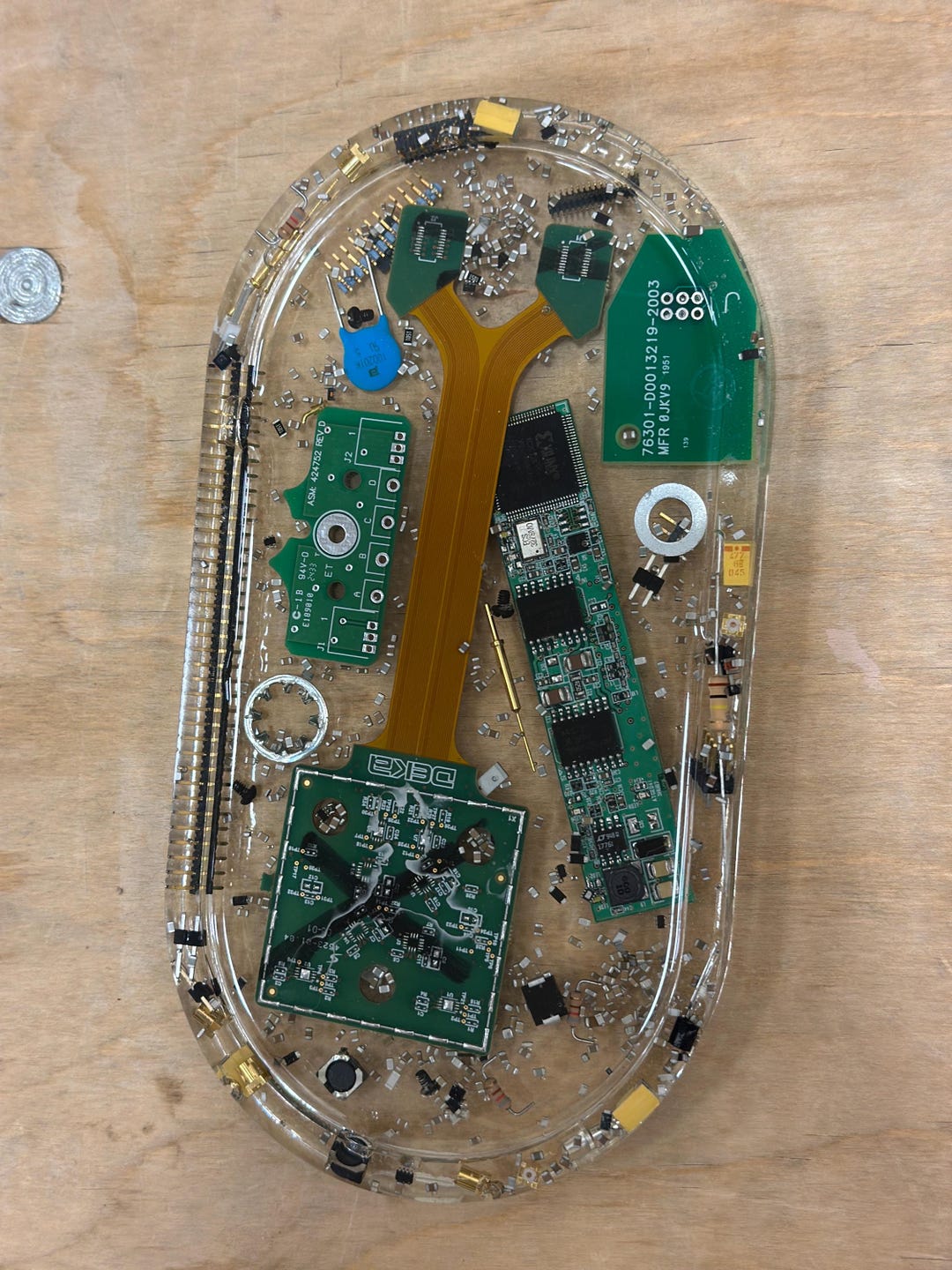 Trinket Dish, Resin, Gift for Dad, Nerdy, Tech Gift, Upcycled, Green ...