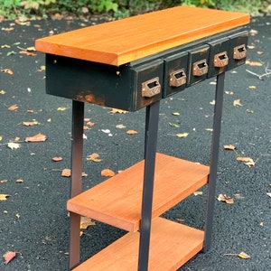 Entryway Table, Console Table, Hallway Table, Black Table, Library Card ...