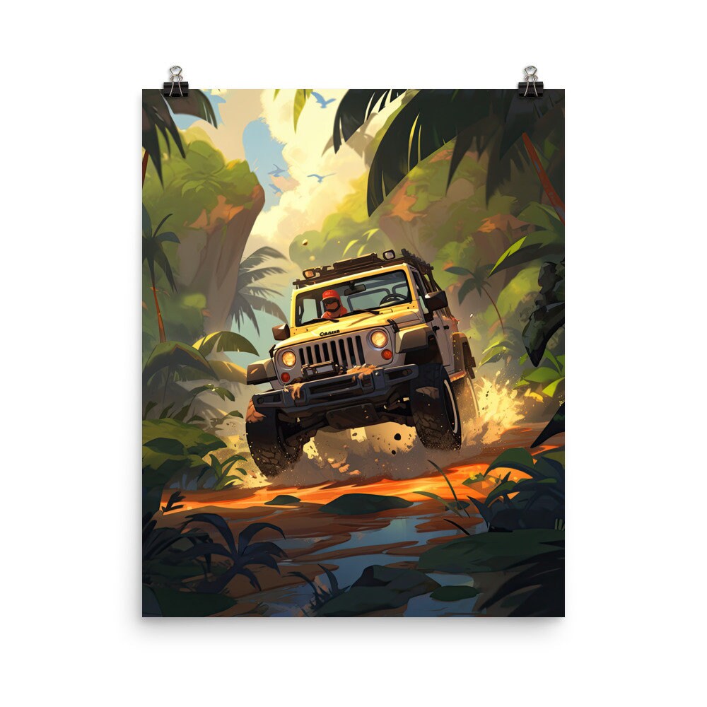 Jeep Poster as Wall Art for Jeep Lovers Jeep Lovers, Anime Wall Art ...