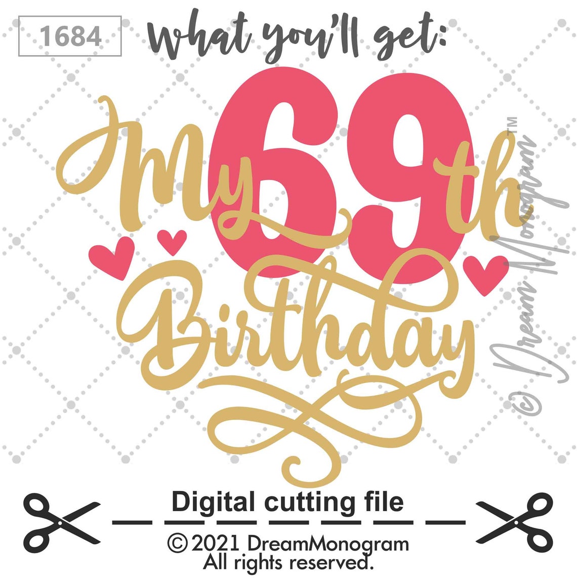 My 69th Birthday SVG It's My Birthday Happy 69th | Etsy