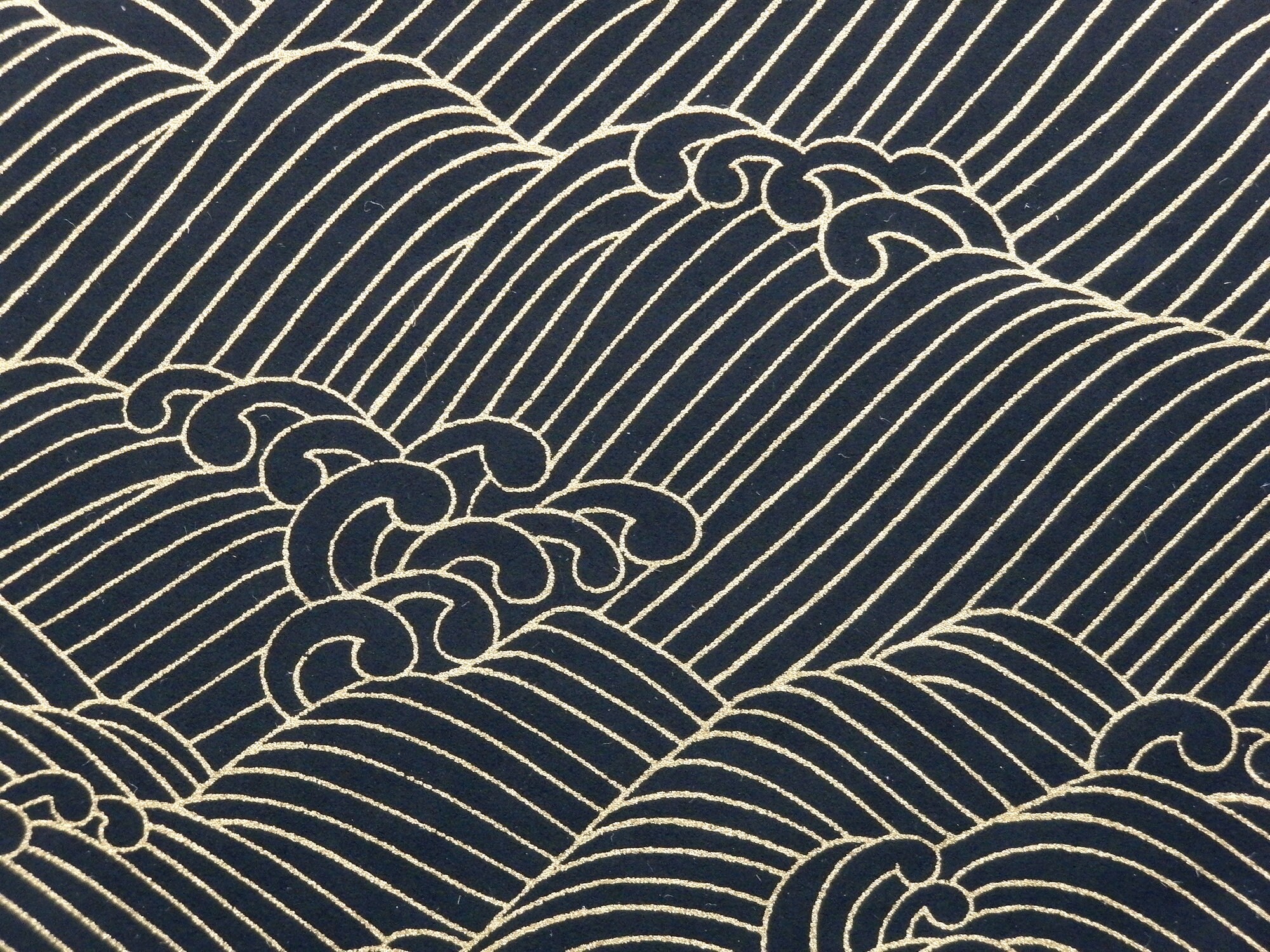 NEW Japanese Paper Yuzen waves. Gold on Black. - Etsy
