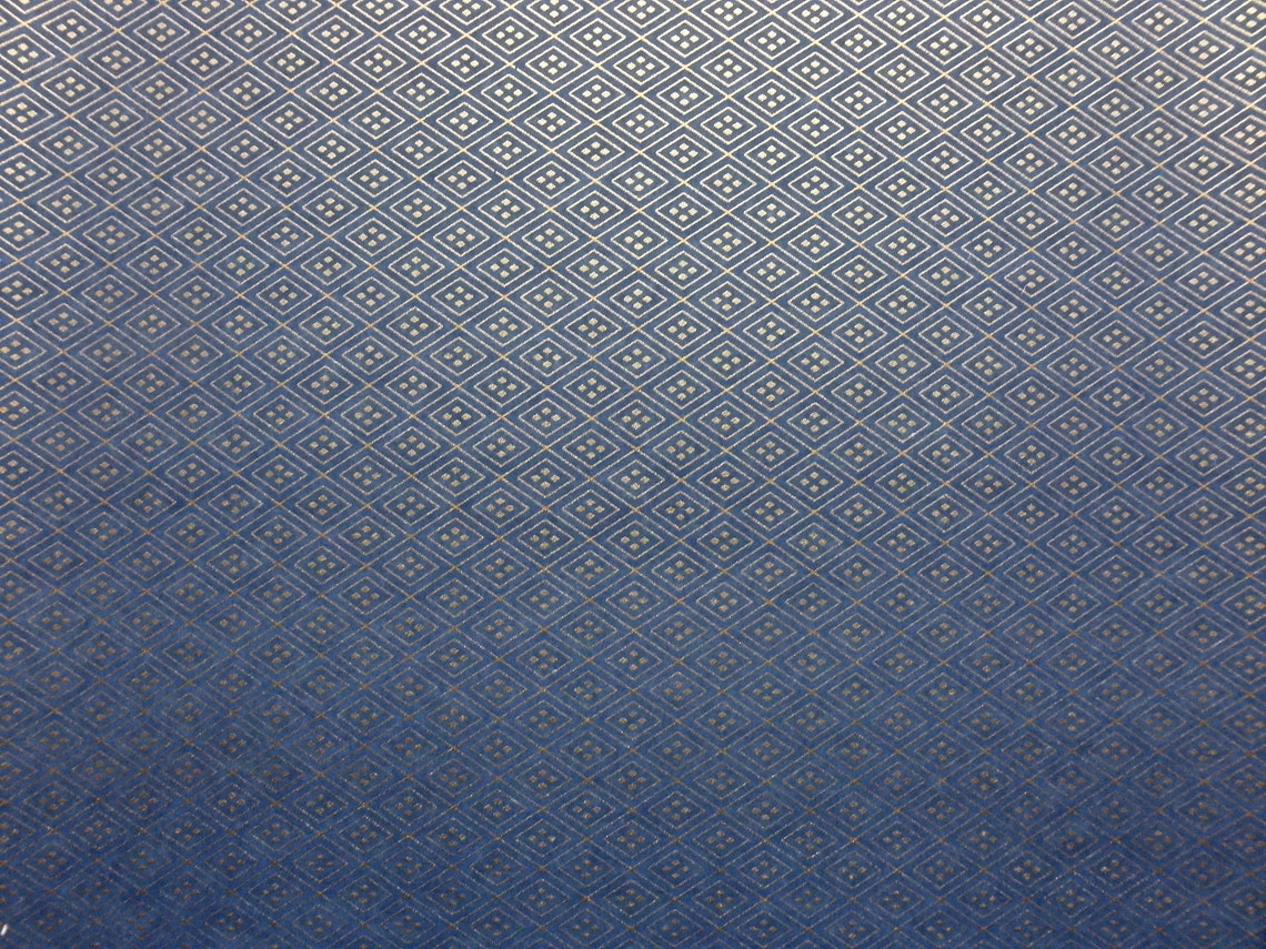 Japanese Paper Yuzen "hishi – Diamond Pattern. Gold on Blue." Chiyogami ...