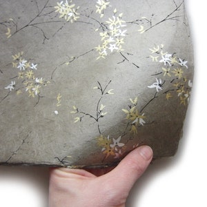 Lokta Paper "jasmine." Pearl Gray/gold/silver/black. Handmade Nepalese ...