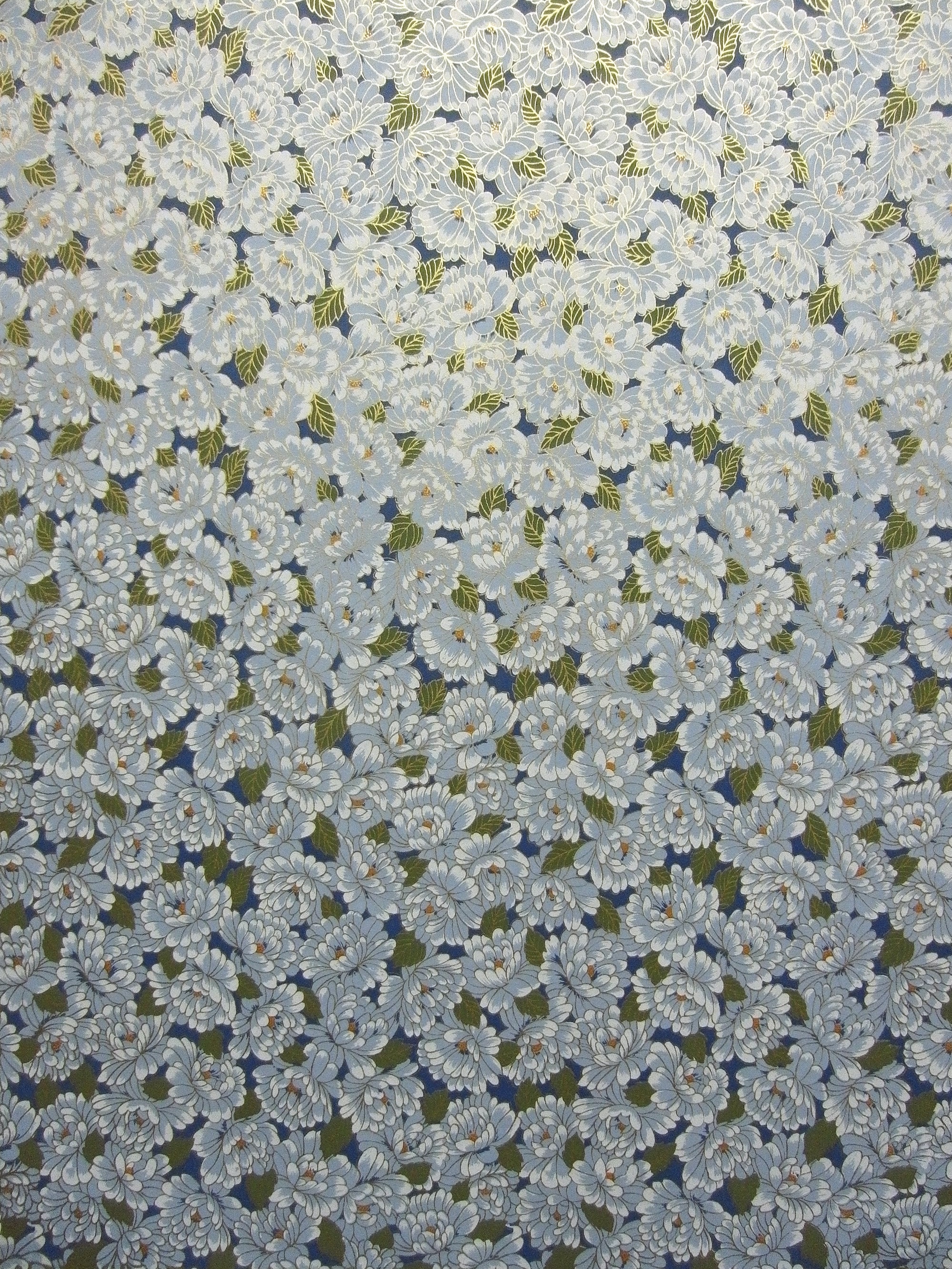 Japanese Paper Yuzen peonies. Blue on Blue. | Etsy