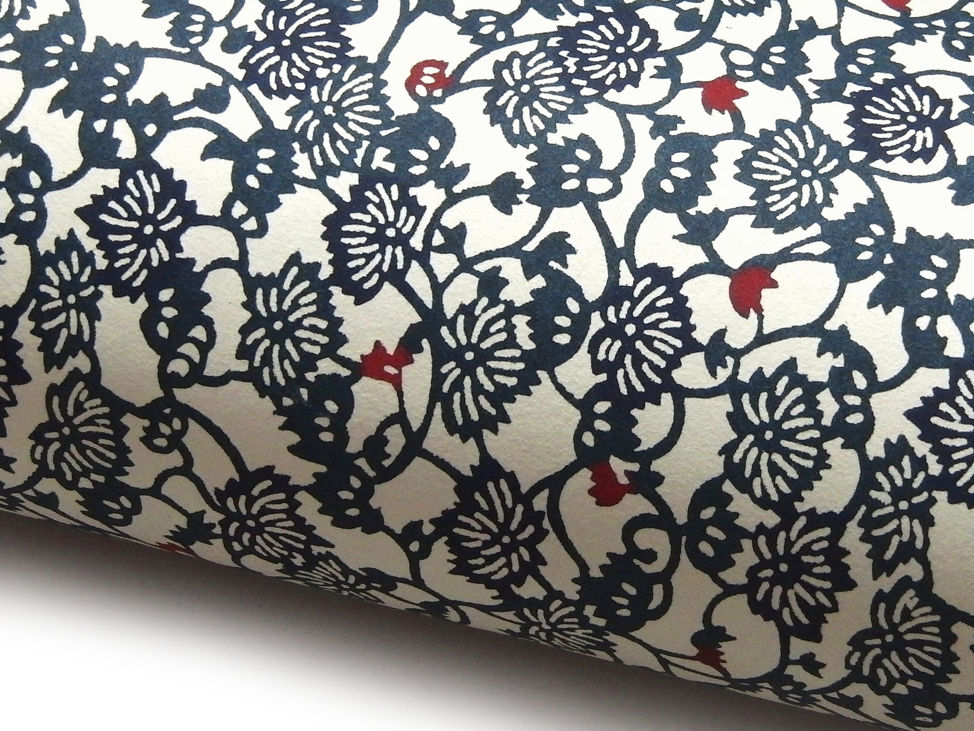 Japanese Paper Katazome Shi botan Karakusa Winding - Etsy