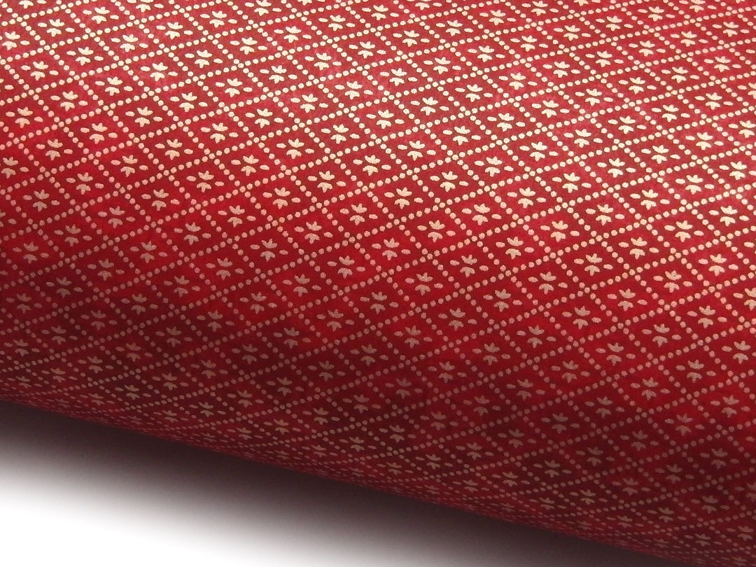 Japanese Paper Yuzen hishi Diamond Pattern. Gold on - Etsy