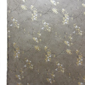Lokta Paper "jasmine." Pearl Gray/gold/silver/black. Handmade Nepalese ...