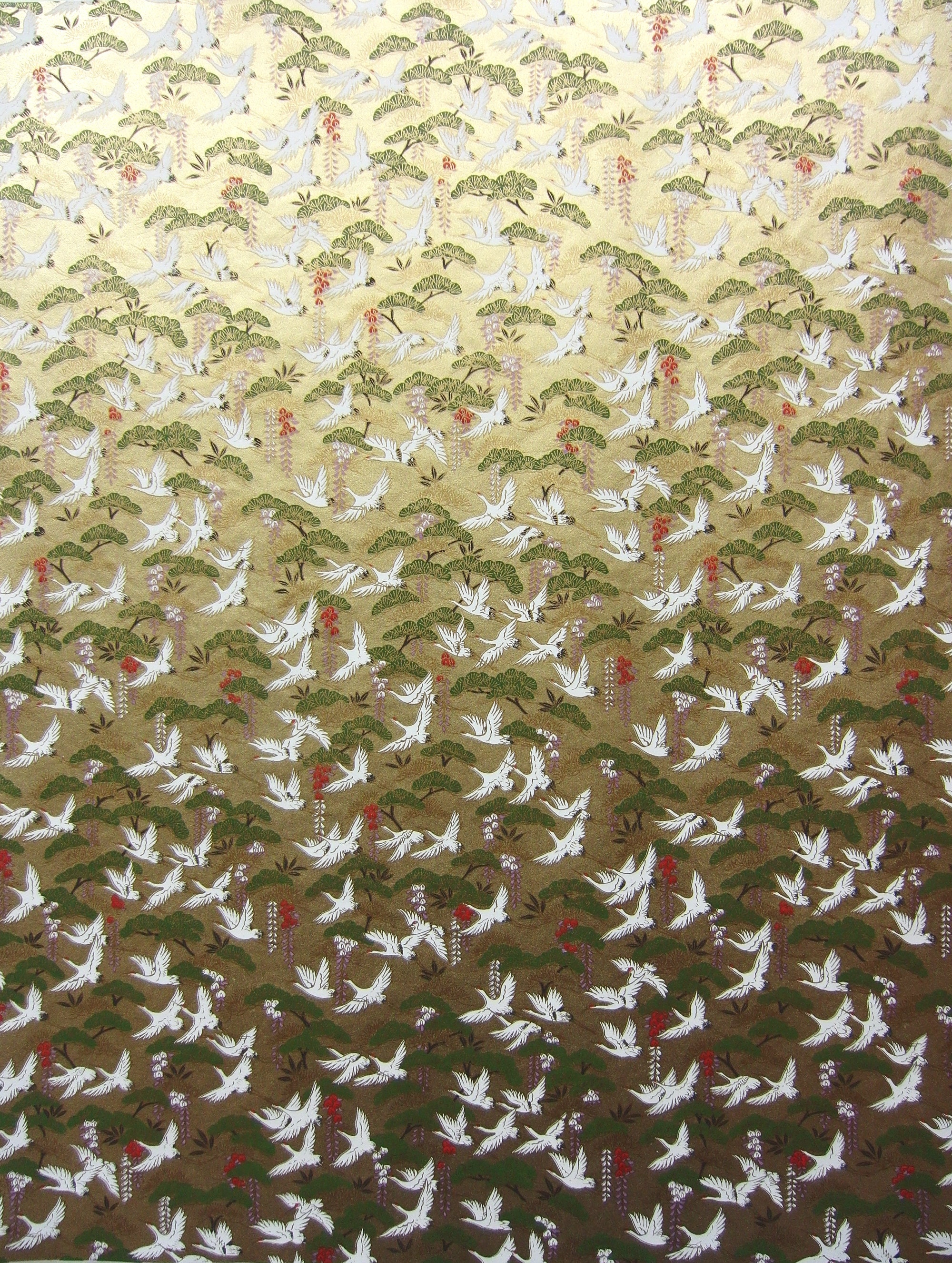 NEW Japanese Paper Yuzen cranes Japanese Pine and - Etsy UK