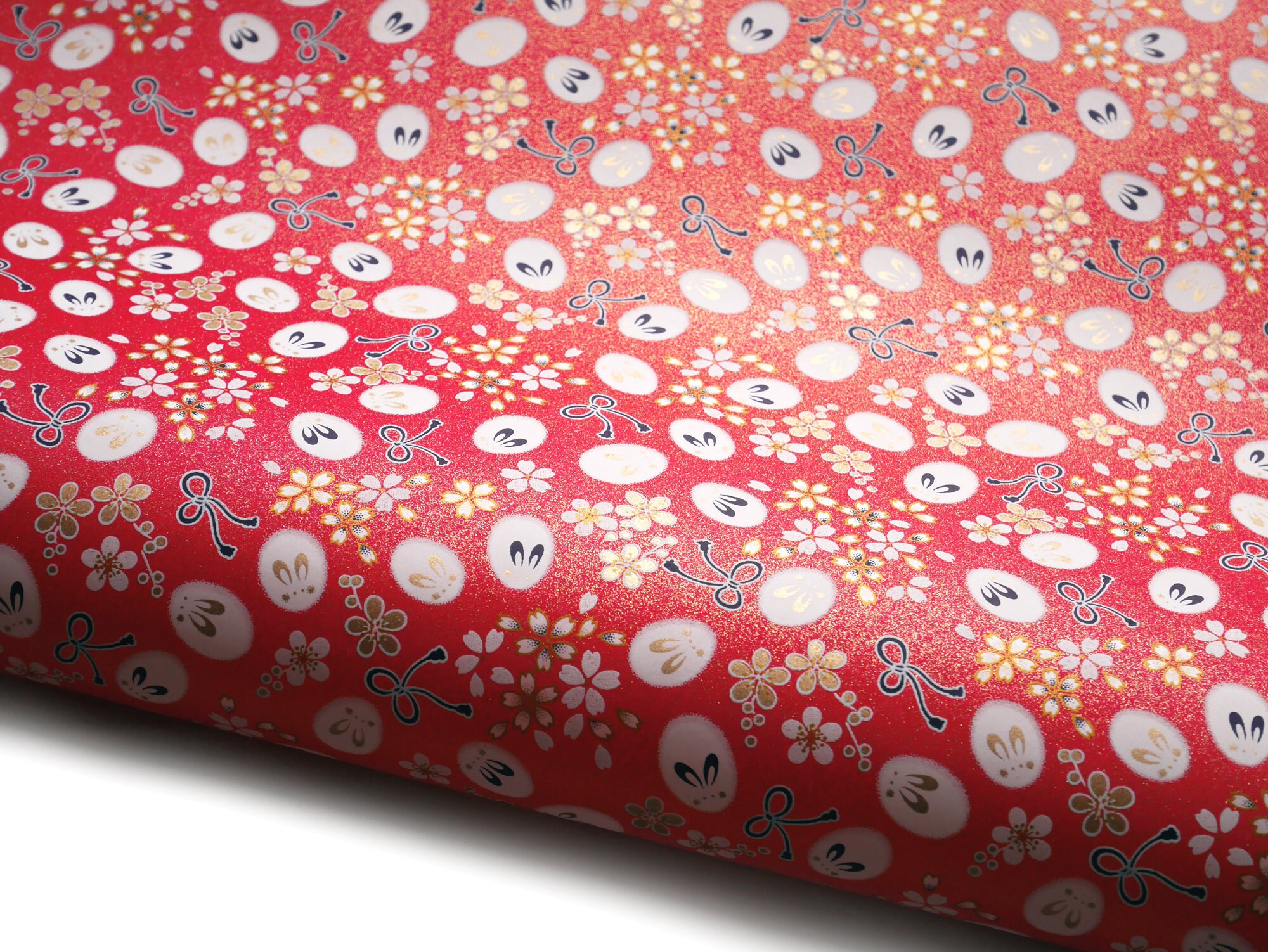 Japanese Paper Yuzen usagi and Sakura Bunnies Cherry - Etsy