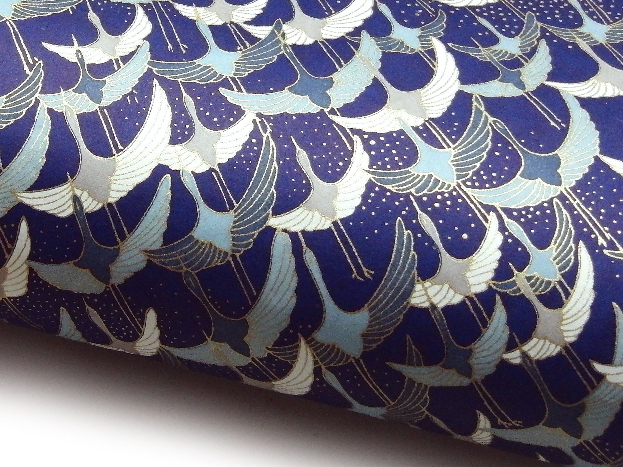 Japanese Paper Yuzen flying Cranes. Light Blue White - Etsy