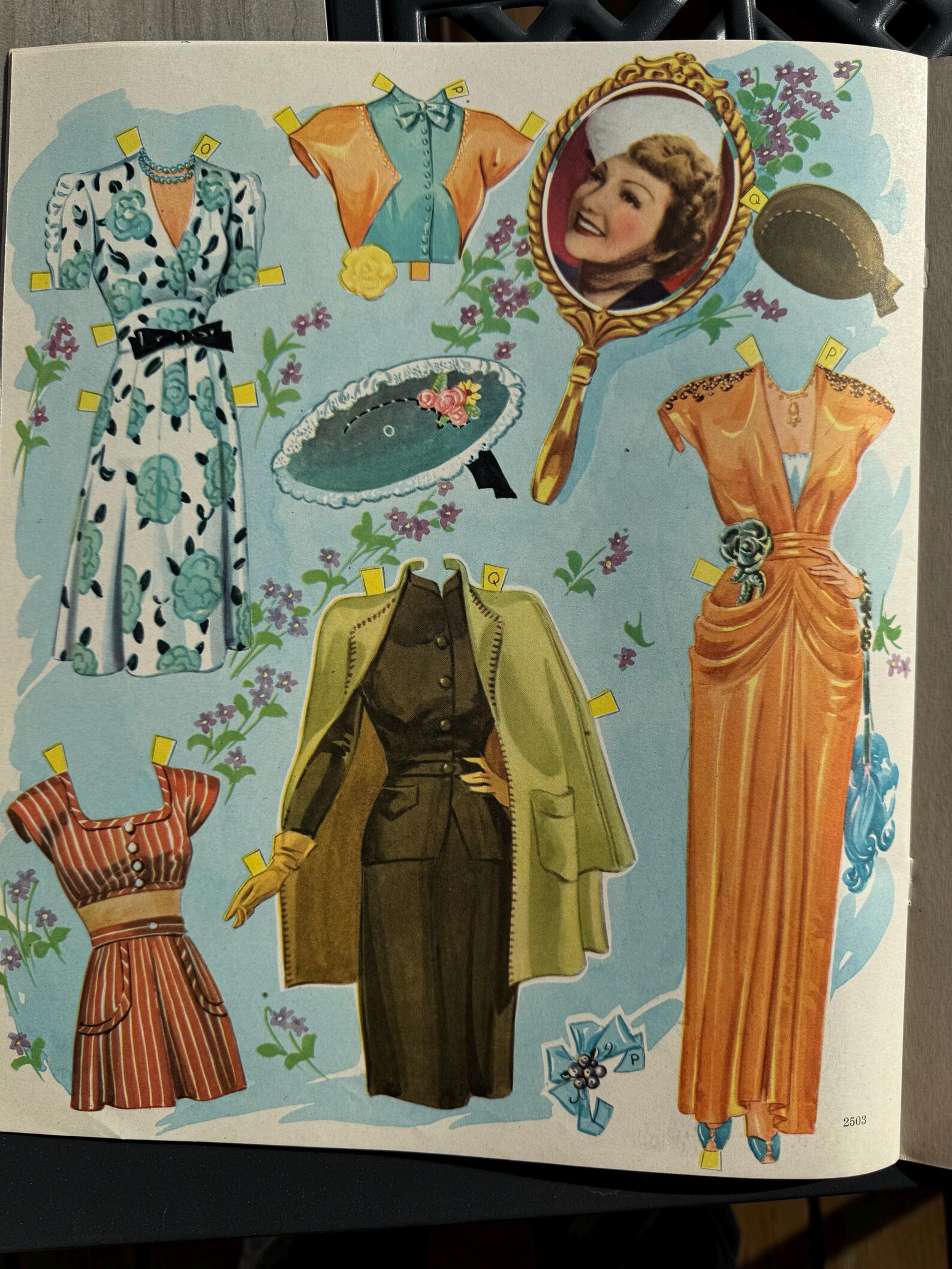 Original (not Reproduction) Claudette Colbert Paper Dolls. Saalfield ...
