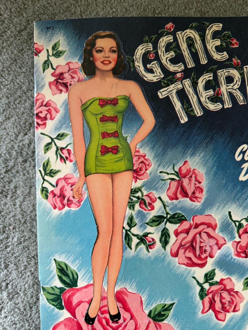 Original ( Not Reproduction) 1947 Uncut Gene Tierney Paper Dolls - Etsy