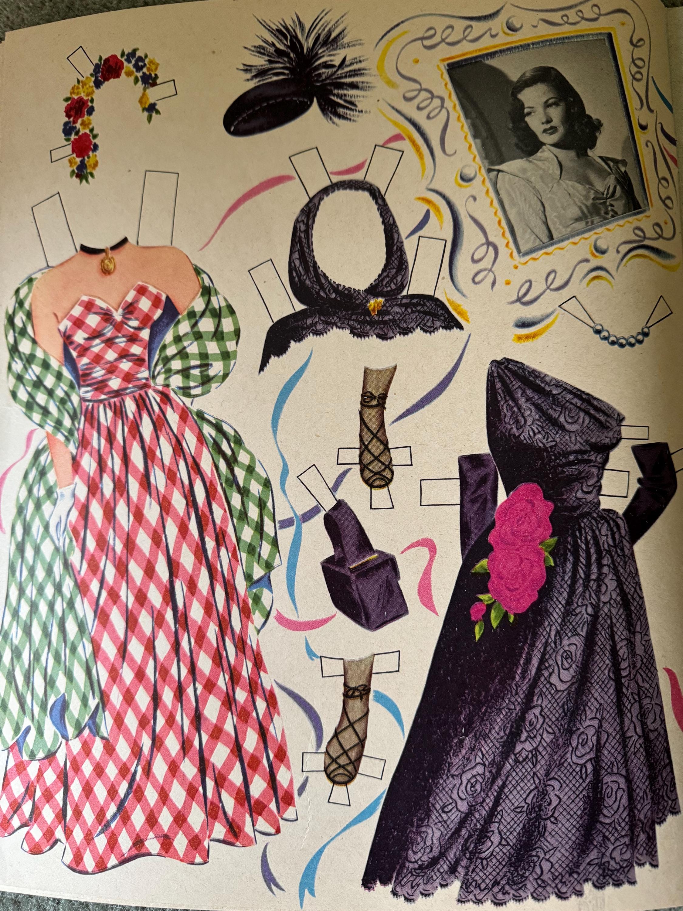 Original ( Not Reproduction) 1947 Uncut Gene Tierney Paper Dolls - Etsy