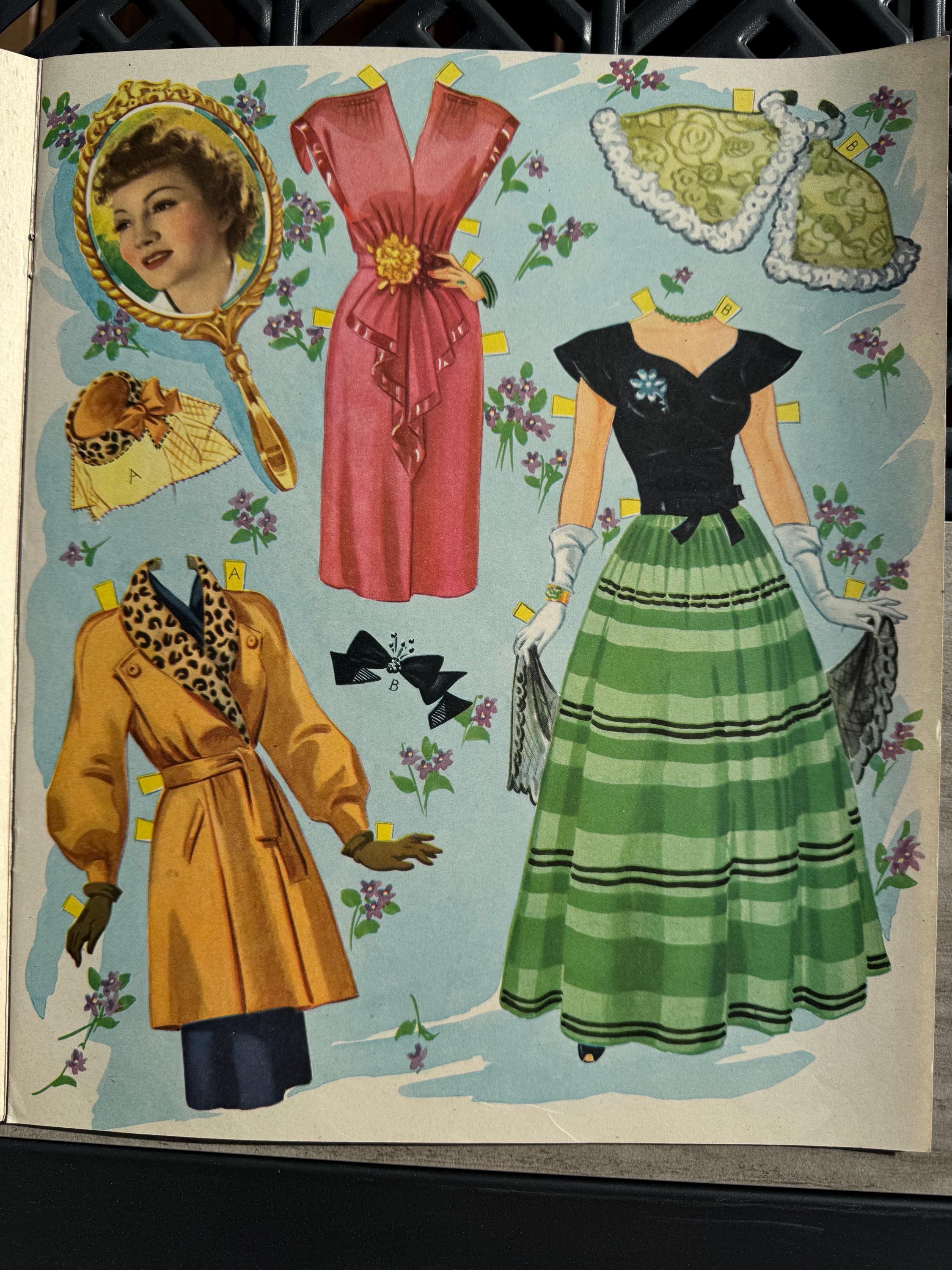 Original (not Reproduction) Claudette Colbert Paper Dolls. Saalfield ...