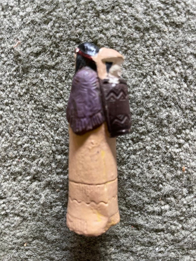 Two Native American Indian Chalk Ware or P of P Figures - Etsy