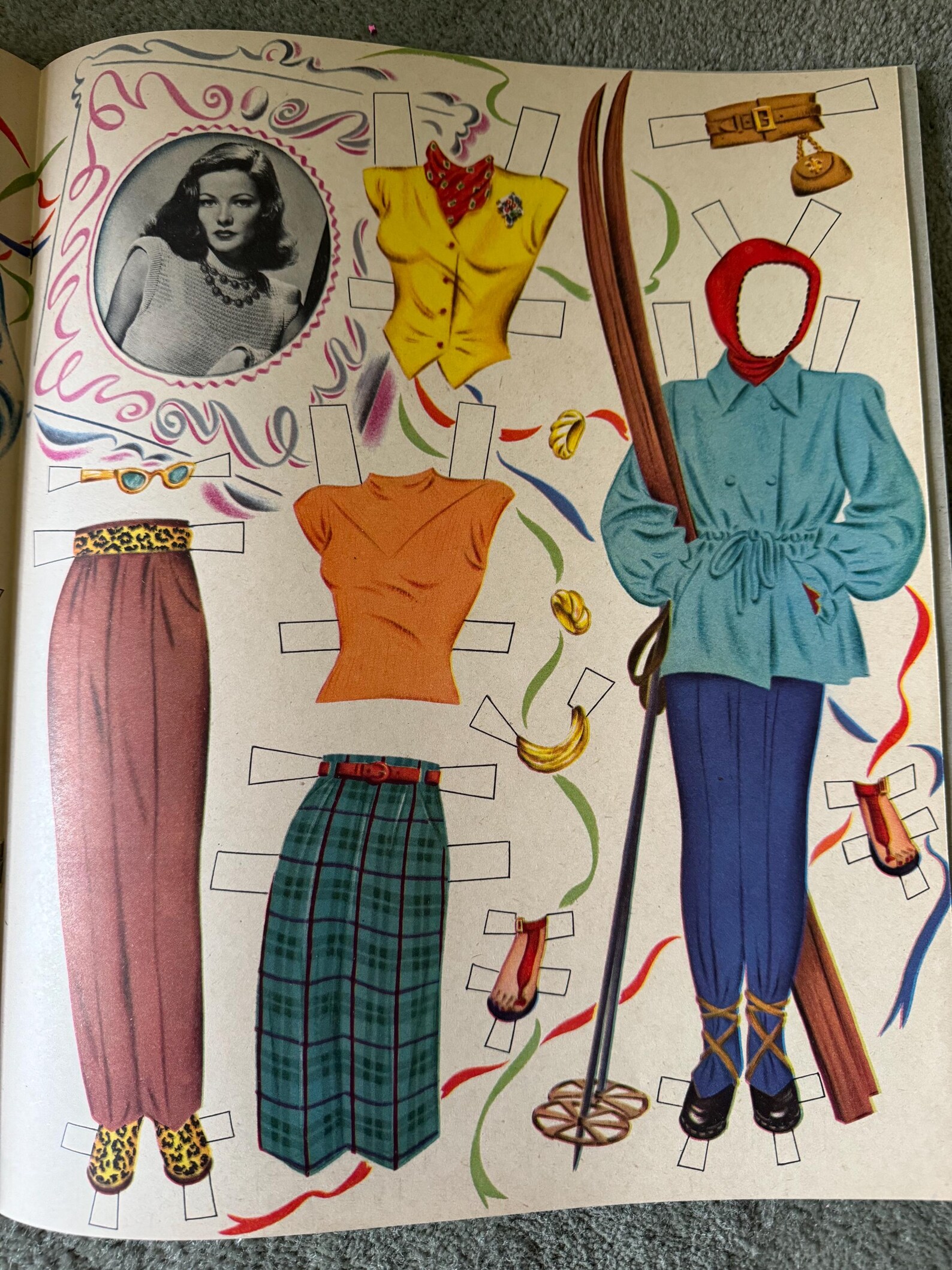 Original ( Not Reproduction) 1947 Uncut Gene Tierney Paper Dolls - Etsy