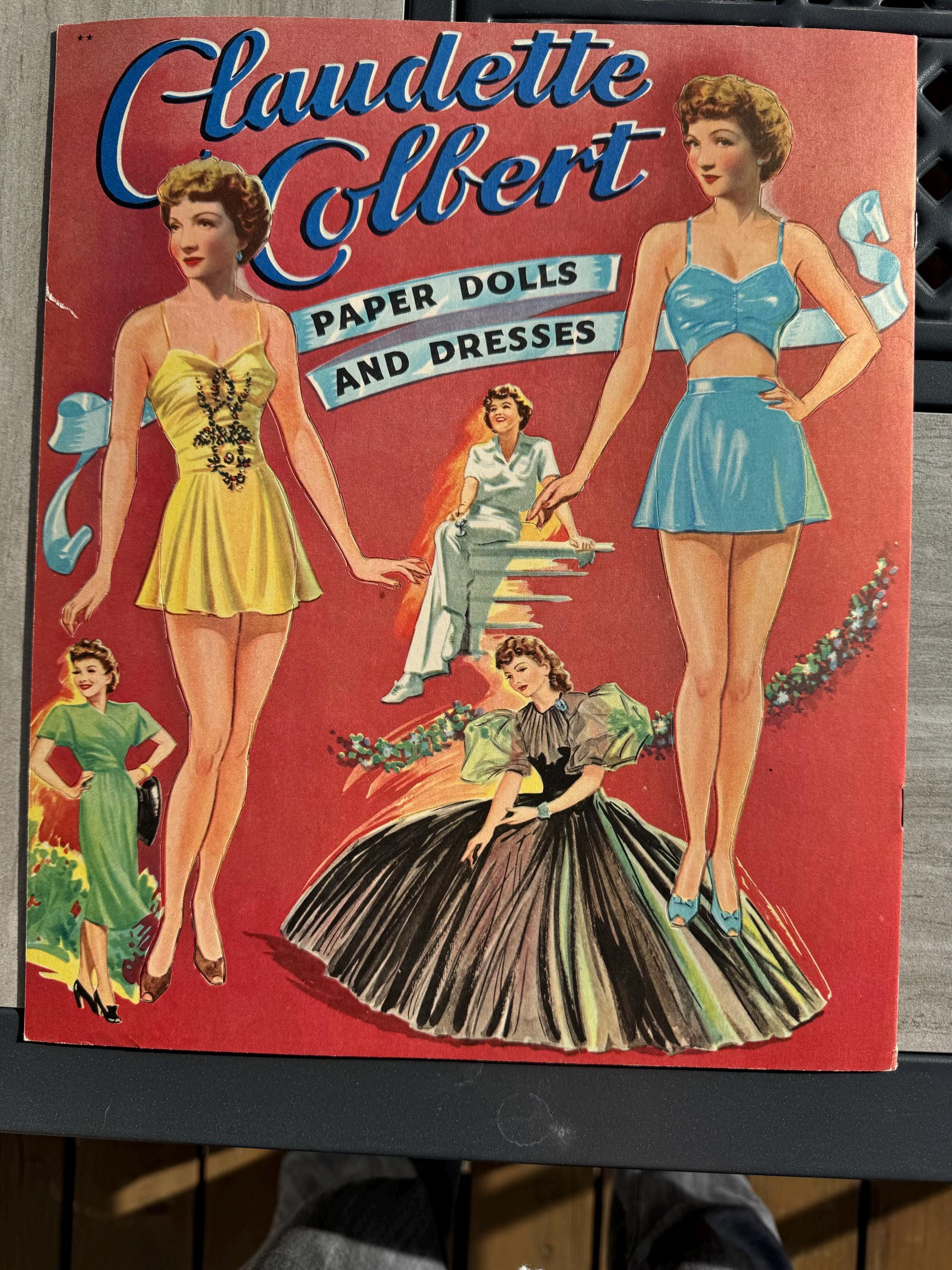 Original (not Reproduction) Claudette Colbert Paper Dolls. Saalfield ...