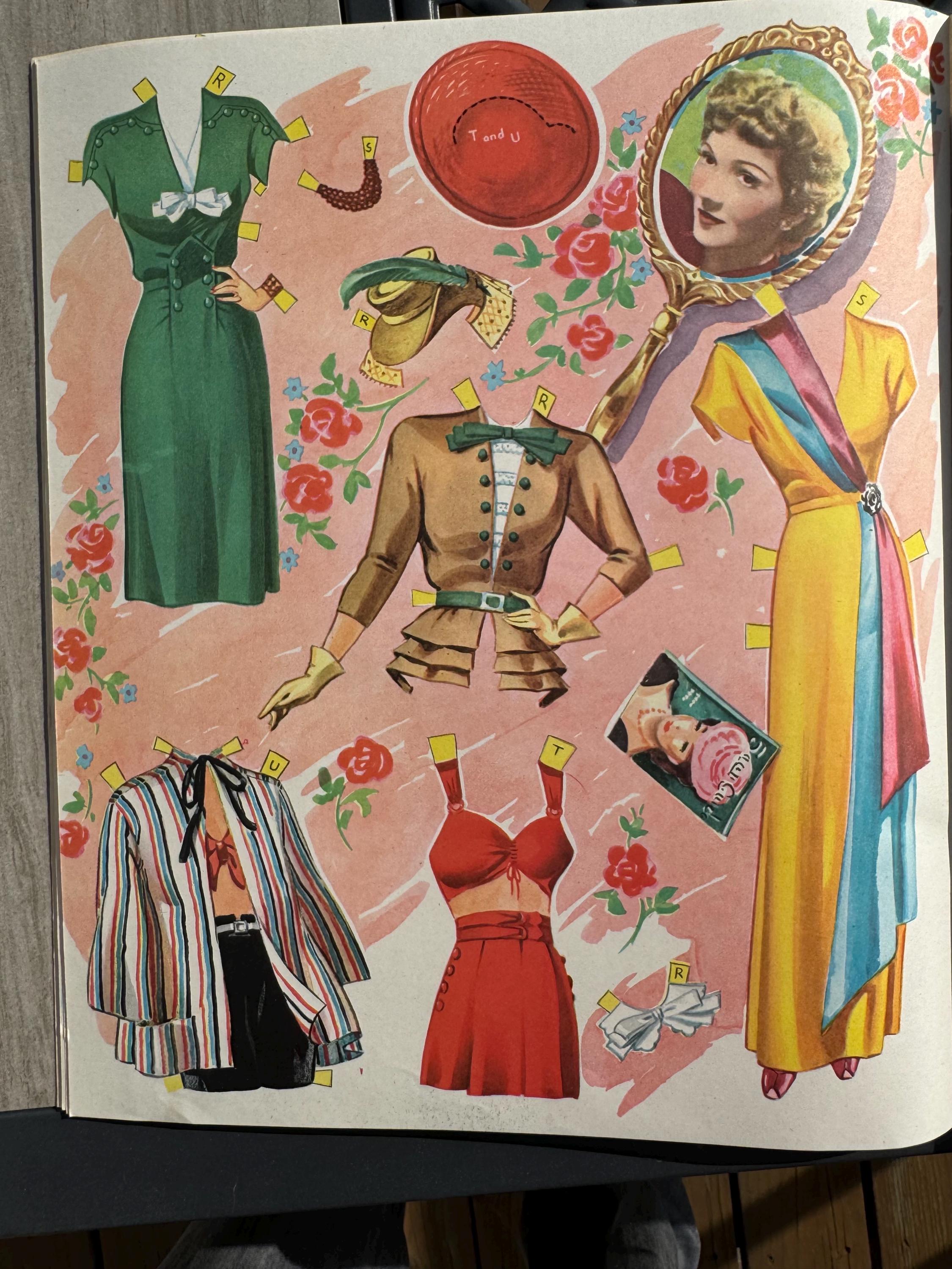 Original (not Reproduction) Claudette Colbert Paper Dolls. Saalfield ...