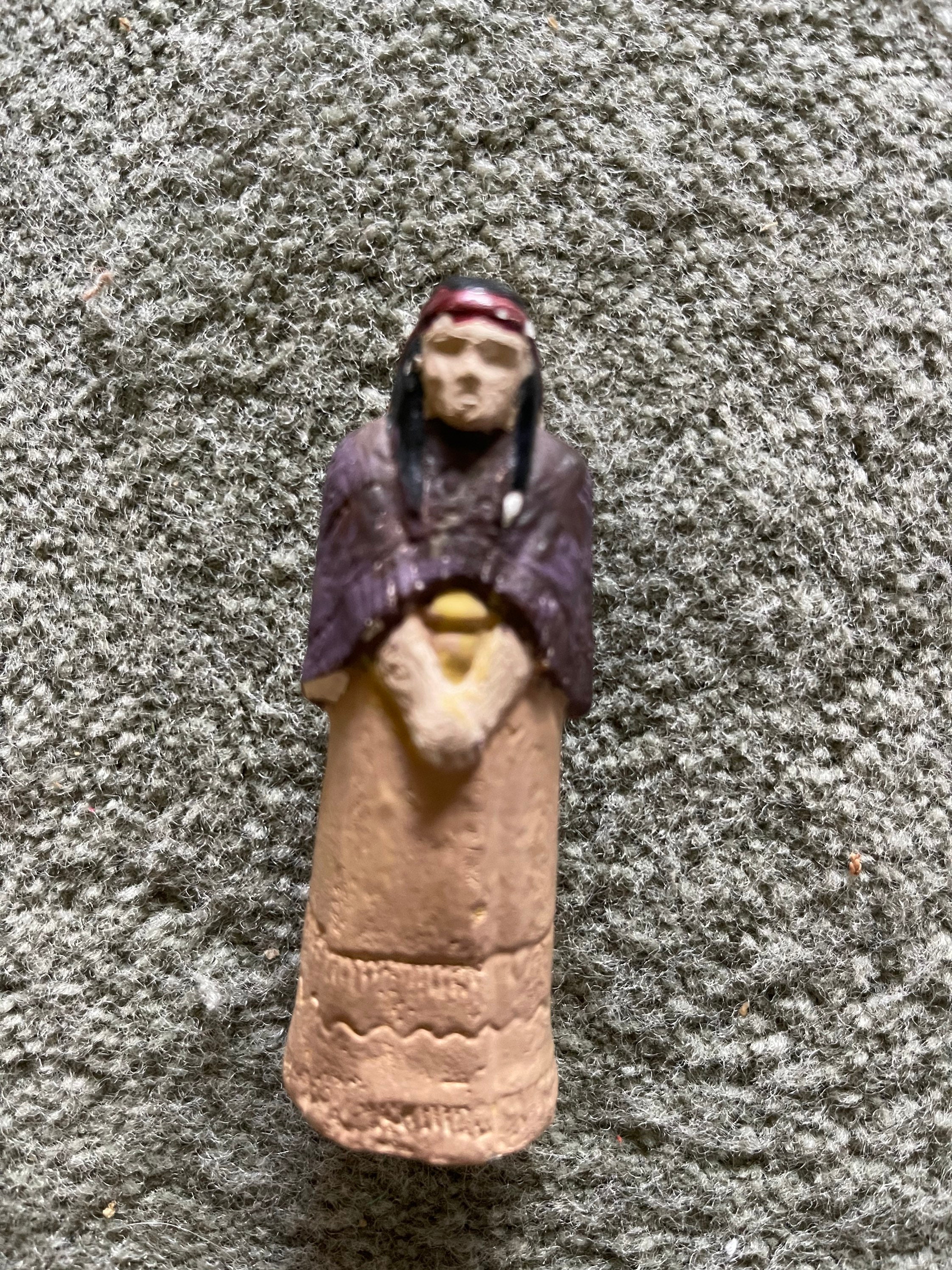 Two Native American Indian Chalk Ware or P of P Figures - Etsy