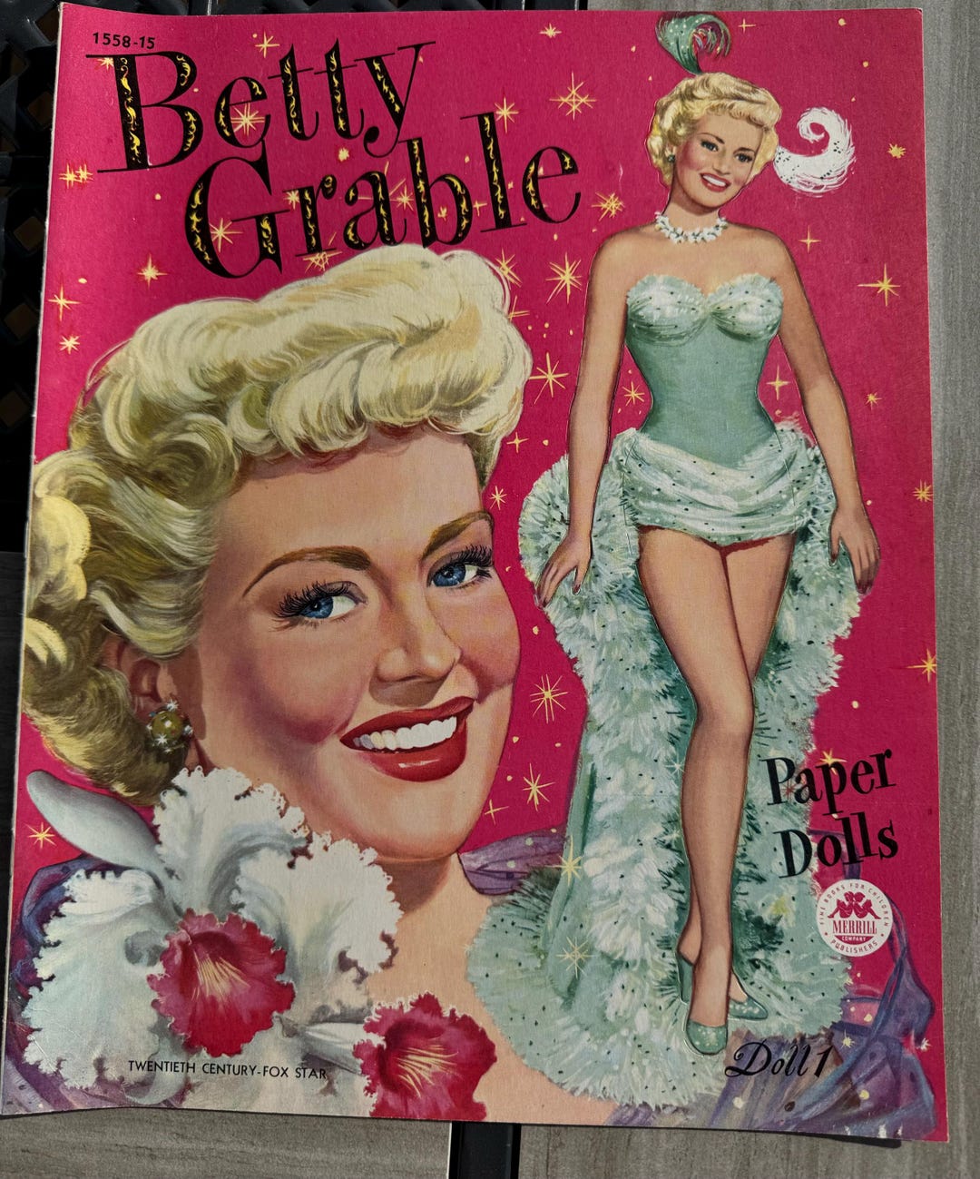 Original (not Reproduction) Uncut Betty Grable Paper Dolls. Merrill ...