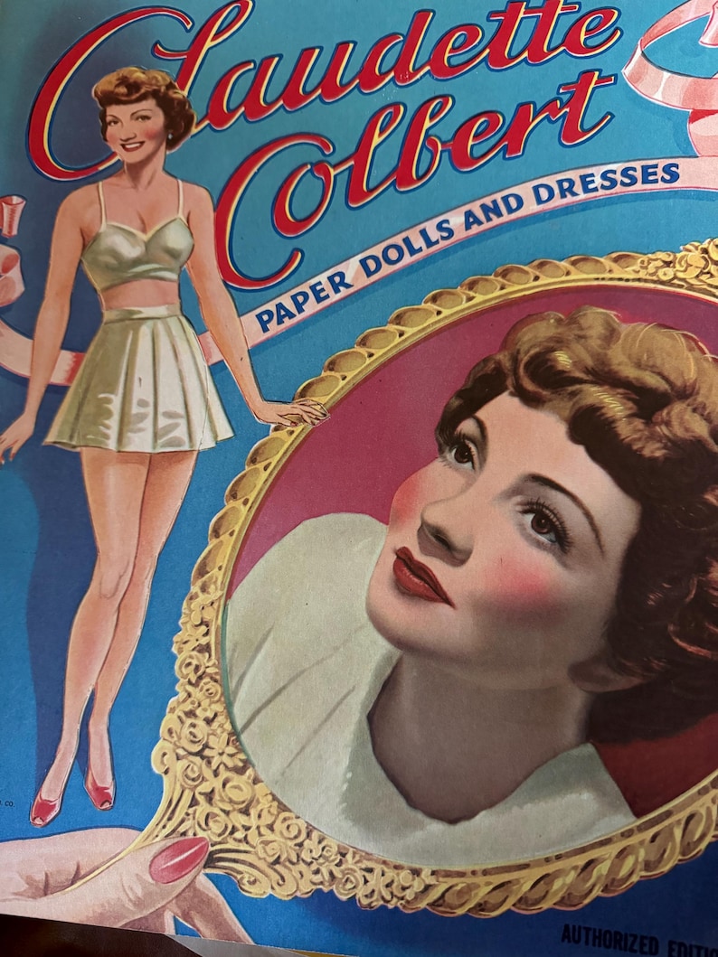 Original (not Reproduction) Claudette Colbert Paper Dolls. Saalfield ...