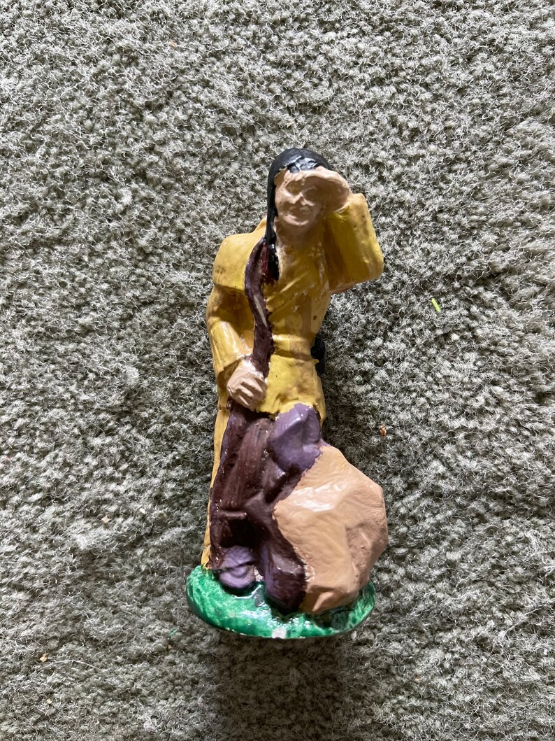 Two Native American Indian Chalk Ware or P of P Figures - Etsy