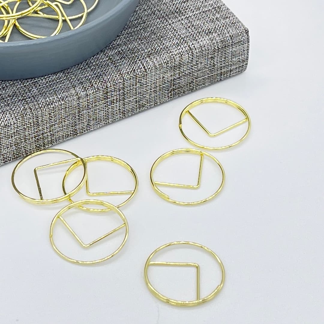 Circle Paper Clips: Gold - Etsy