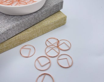Rose Gold Circle Paper Clips | 25mm Stationery - Etsy