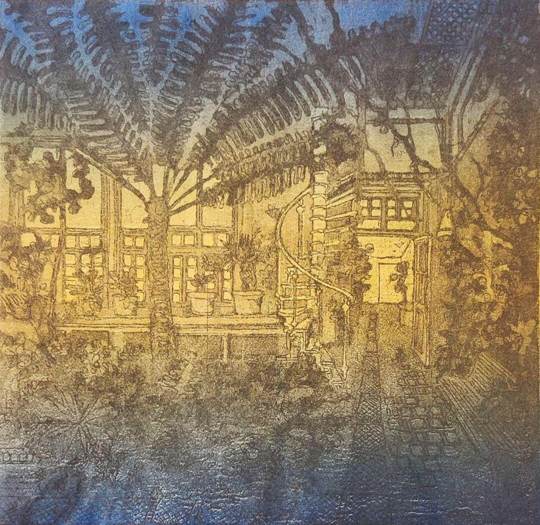 Winter Garden - Intaglio Print - Etsy
